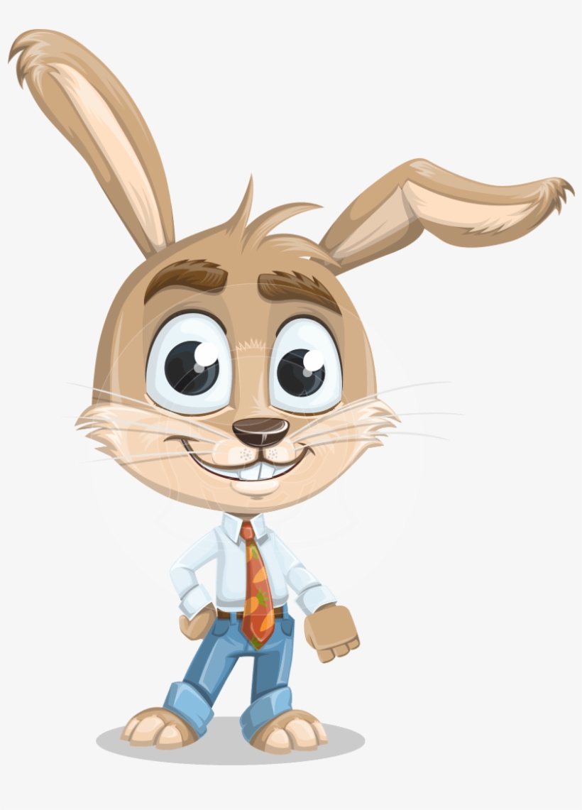 Bernie The Business Bunny - Rabbit Cartoon Character Transparent PNG ...