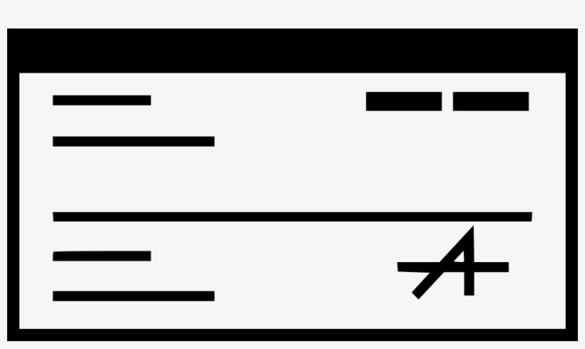 Cheque Check Money Guaranteed Comments - Monochrome Transparent PNG ...