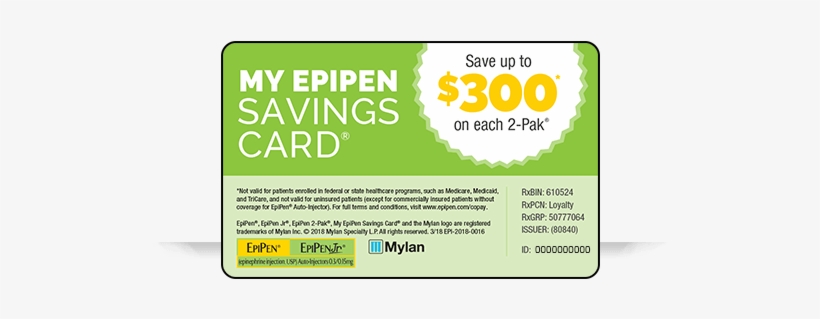 Epipen Card 2018 Howtoviews Co - Epipen Saving Card 2018 Transparent ...