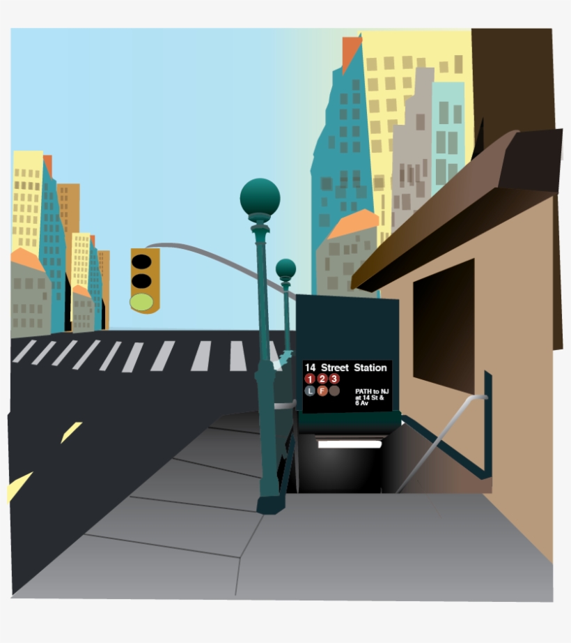 Entering The Subway - Illustration Transparent PNG - 817x842 - Free ...