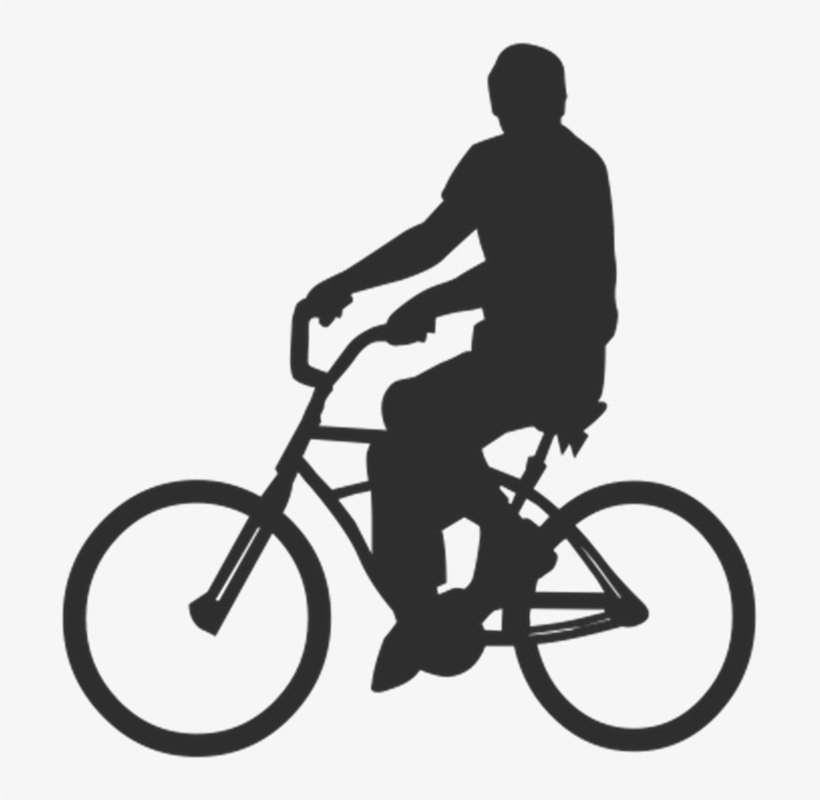 Bicycle, Person, Man, Transport - People On Bike Silhouette Transparent ...