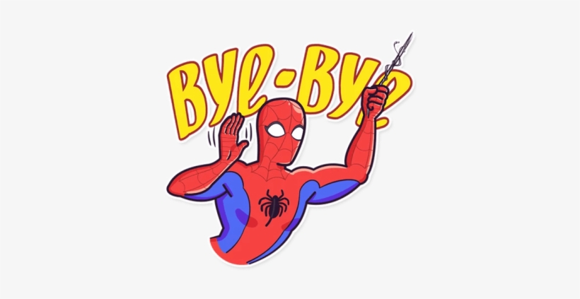 Bye-bye Bye Spiderman Superhero - Bye Superhero Transparent PNG ...