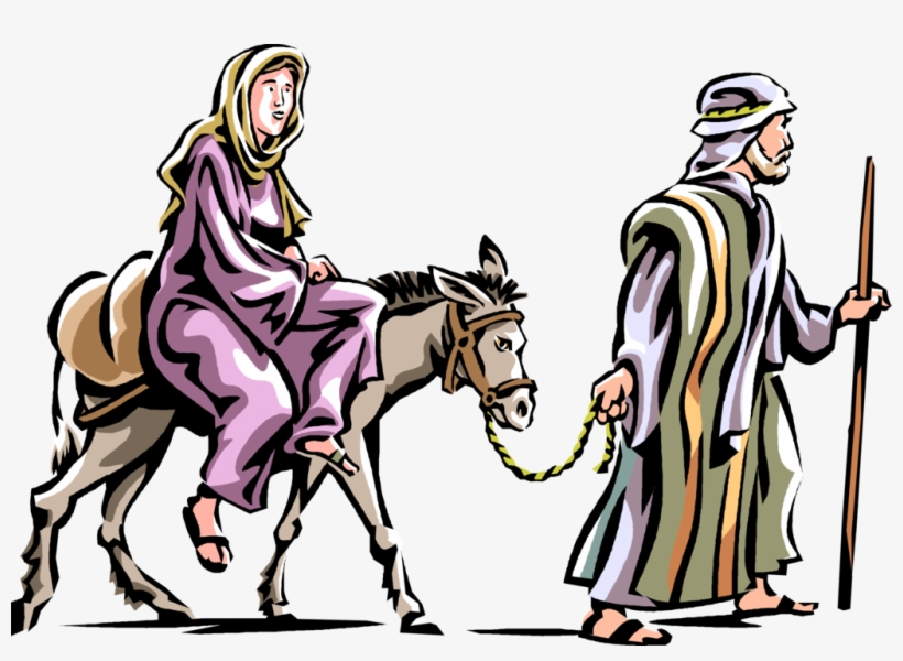 Mary And Joseph On A Donkey