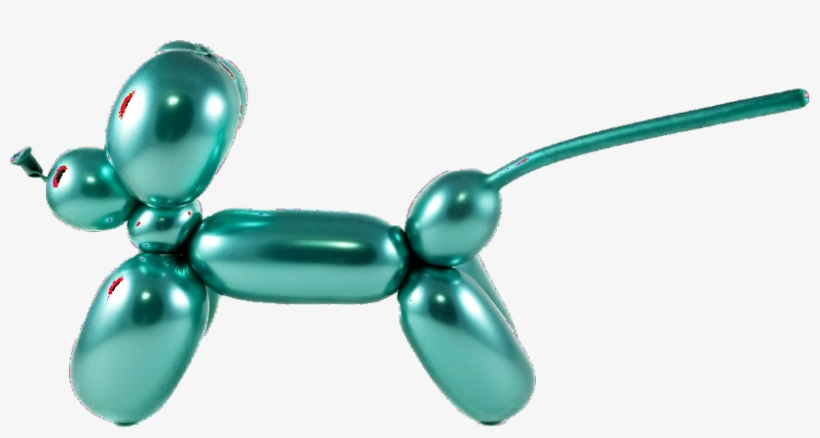Chrome Green Real Latex Balloon Dog - Balloon Dog Transparent PNG ...