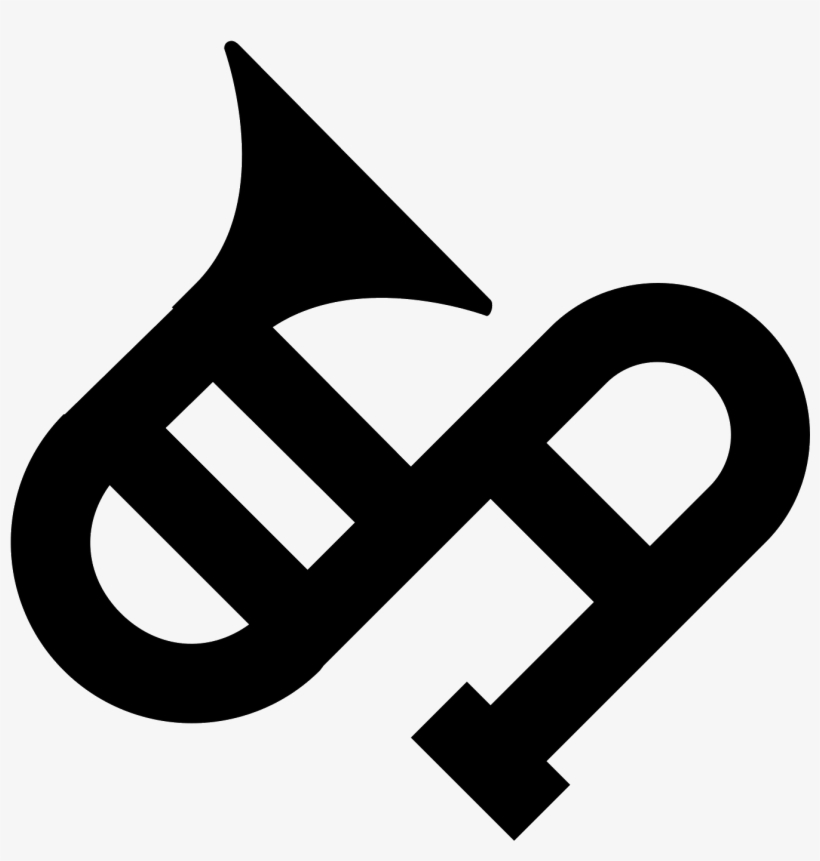 Musical Instrument Stylized As An S-curve With A Triangular - Trombone ...