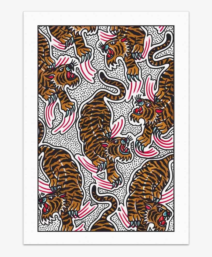 Block-tiger Print V=1479283442 - Tiger Block Printing Transparent PNG ...
