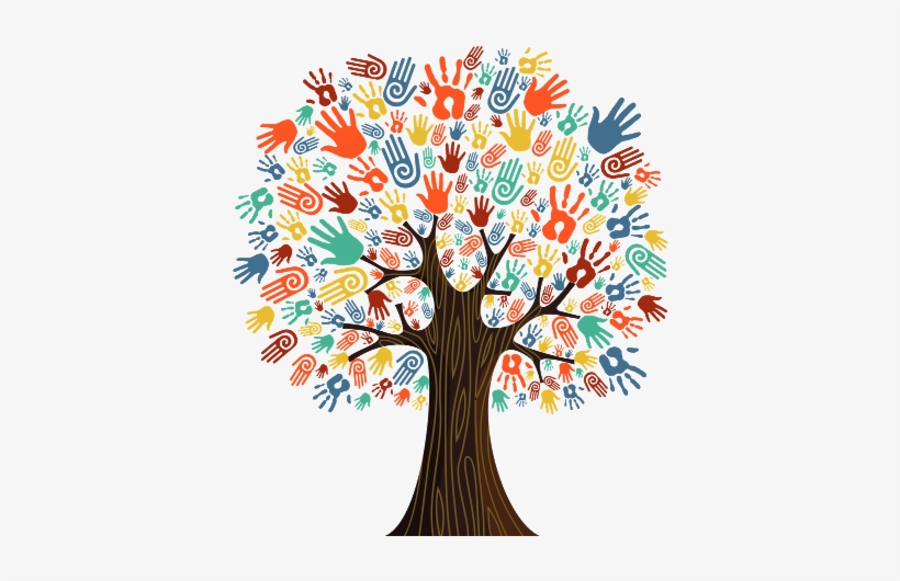 Handprint Tree - Tree With Hand Prints Transparent PNG - 410x456 - Free ...