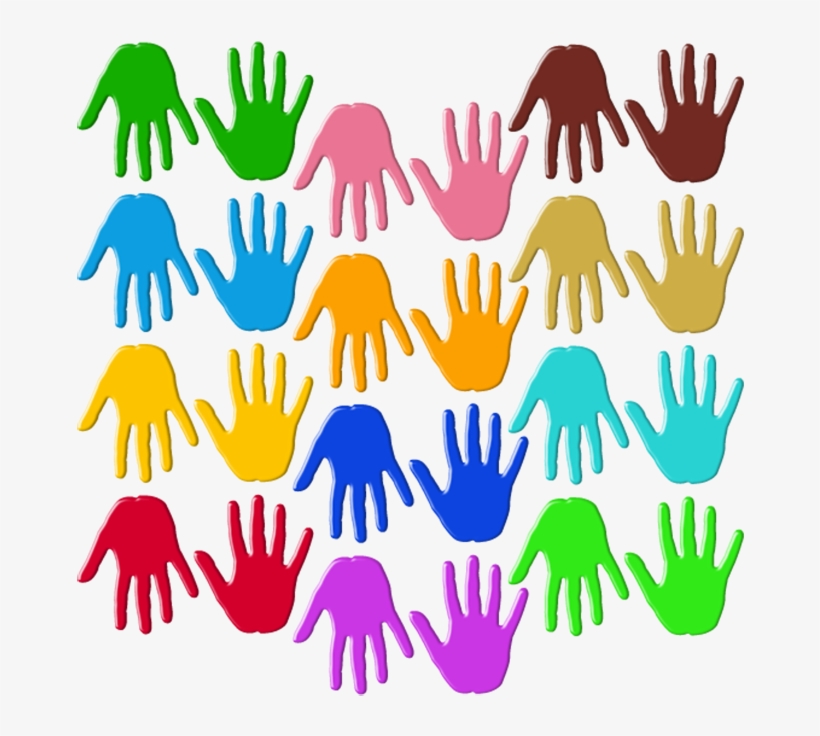 Multi Coloured Handprints - Impronte Di Mani Png Transparent PNG ...