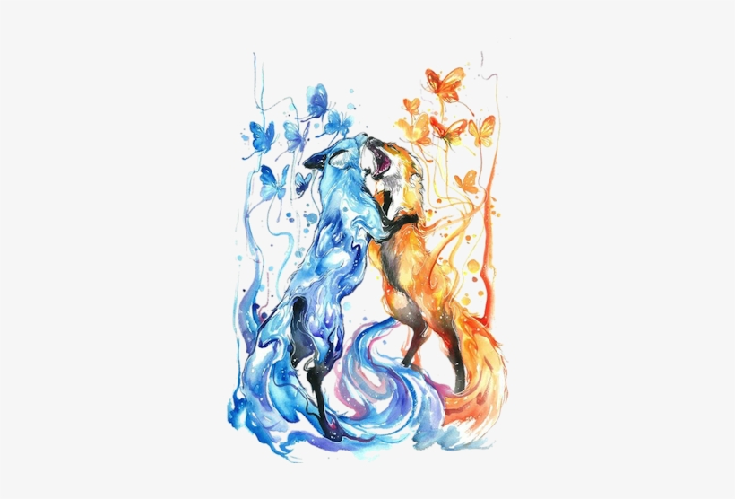 Http - //img4 - Hostingpics - - Fire And Ice Spirit Foxes Transparent ...