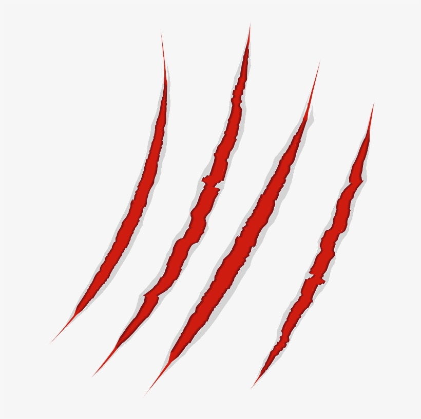 Claw Scratches - Claw Scratch Red Png Transparent PNG - 434x500 - Free ...