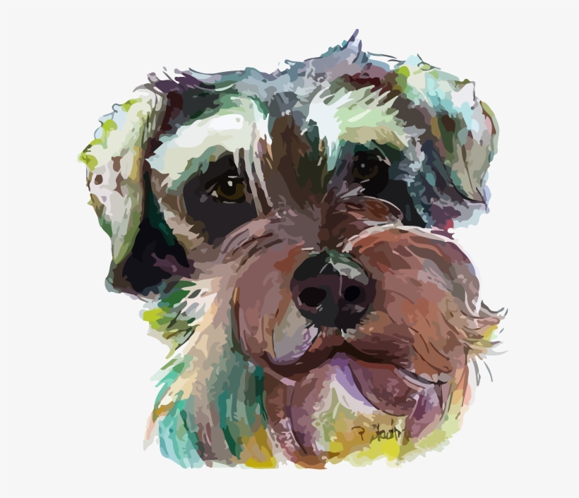 Watercolor Dog Printed Transfers - Watercolor Painting Transparent PNG ...