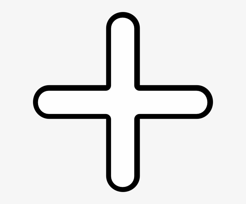 Cross Vector Outline - Plus Clipart Black And White Transparent PNG ...