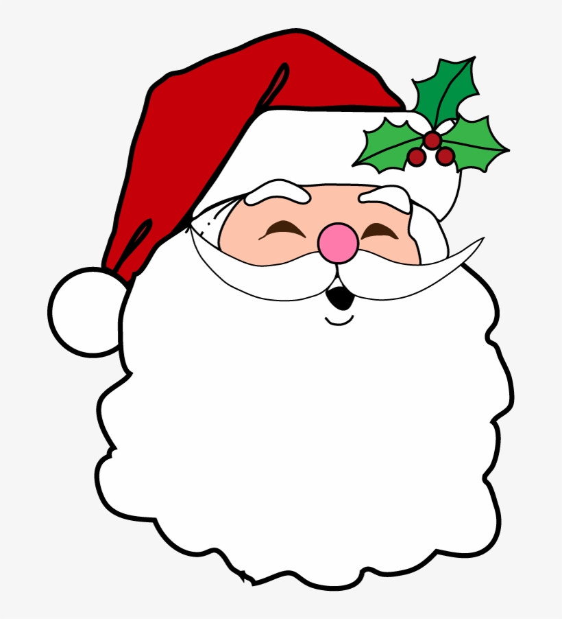Smiley Face Santa Clipart Border