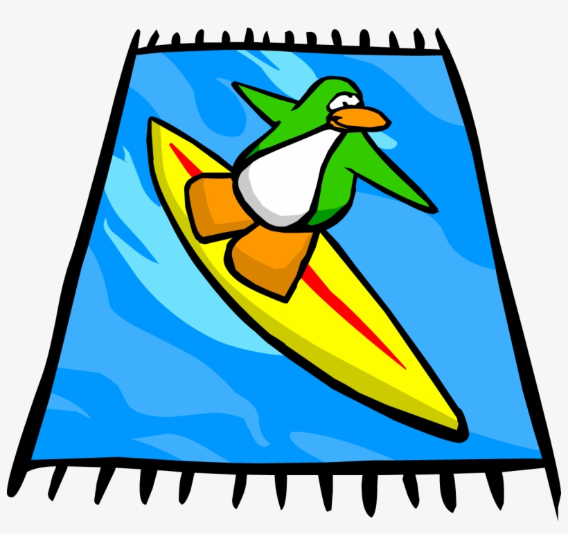 Surf Beach Towel - Beach Towel Clipart Png Transparent PNG - 1216x1085 ...