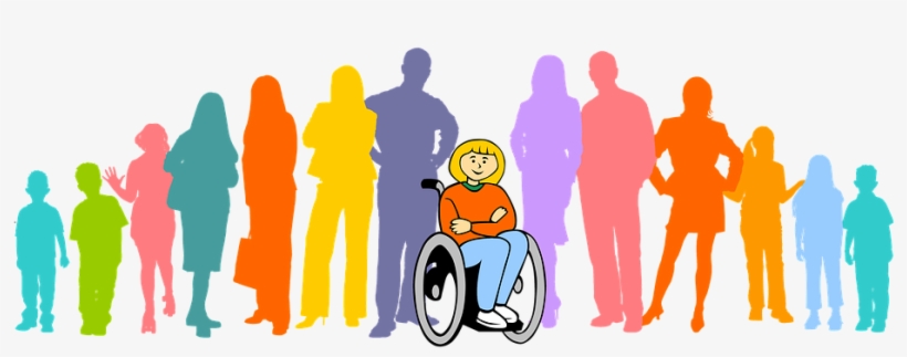 Inclusion, Group, Wheelchair - Person With Disability Clipart Png ...