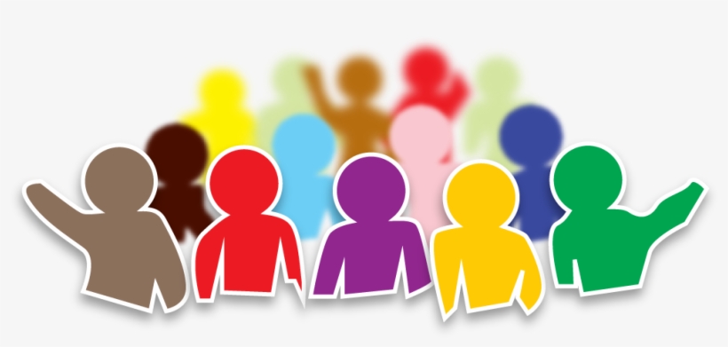 Simple Graphic Design Of A Crowd Of People In Different - Art ...