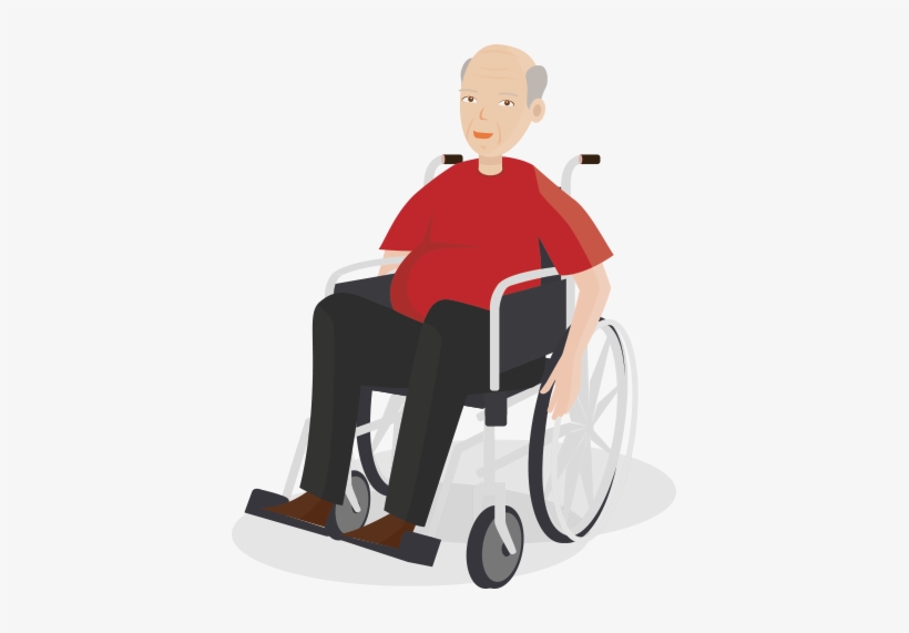 Download Man In Wheelchair - Wheelchair - HD Transparent PNG - NicePNG.com