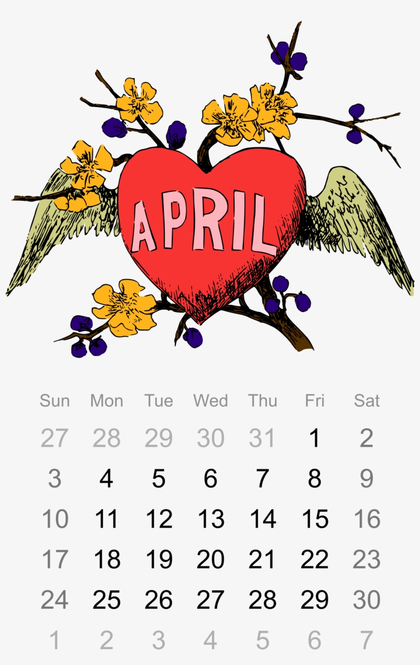 This Free Icons Png Design Of 2016 April Calendar Transparent PNG ...