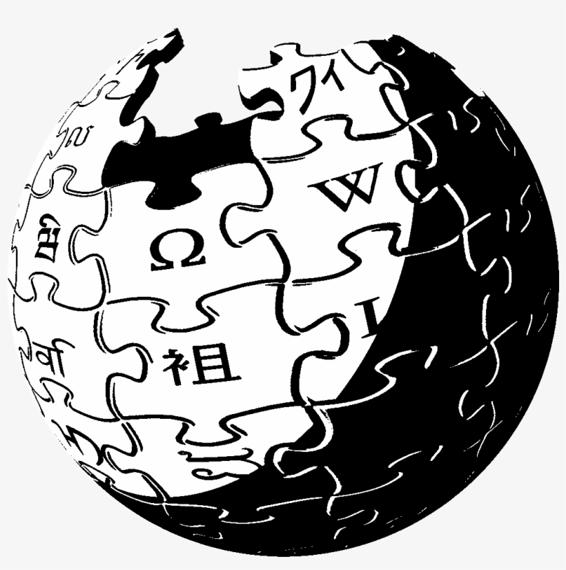Wikipedia Logo Black And White - Black And White Png Transparent PNG ...