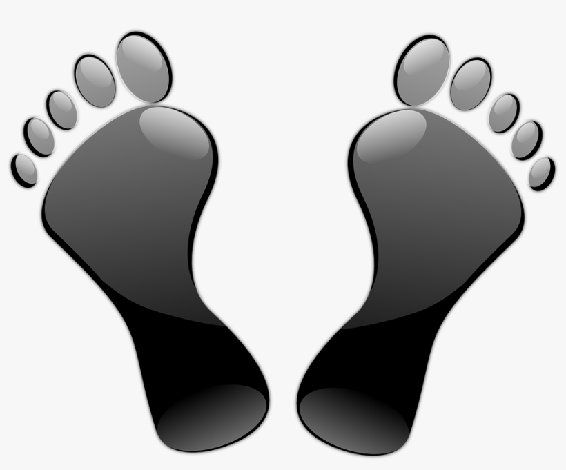 Feet, Toes, Footprints, Black, Glossy - Black Feet Transparent PNG ...