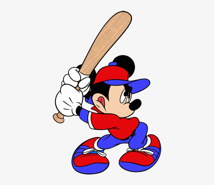 Mickey Mouse Baseball Batter - Mickey Baseball Transparent PNG ...