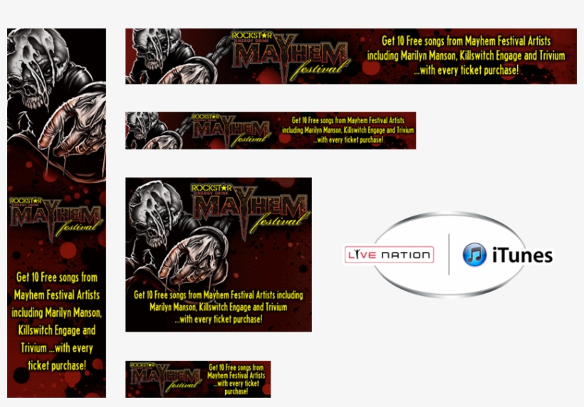 Static Banner Campaign - Mayhem Festival 2009 Transparent PNG - 847x550 ...