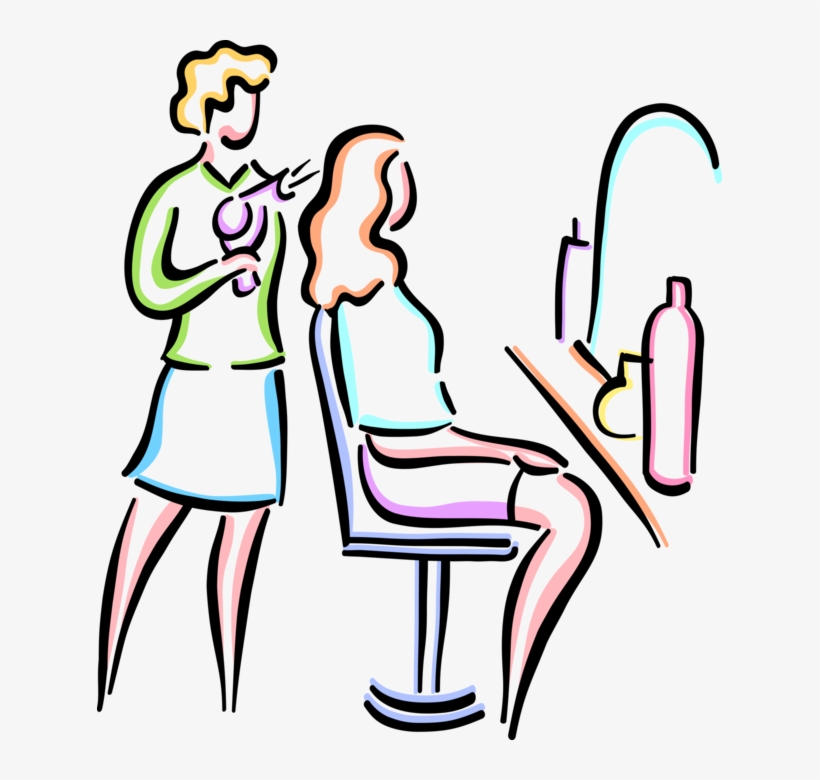 Vector Illustration Of Beauty Salon Beautician And Transparent PNG ...