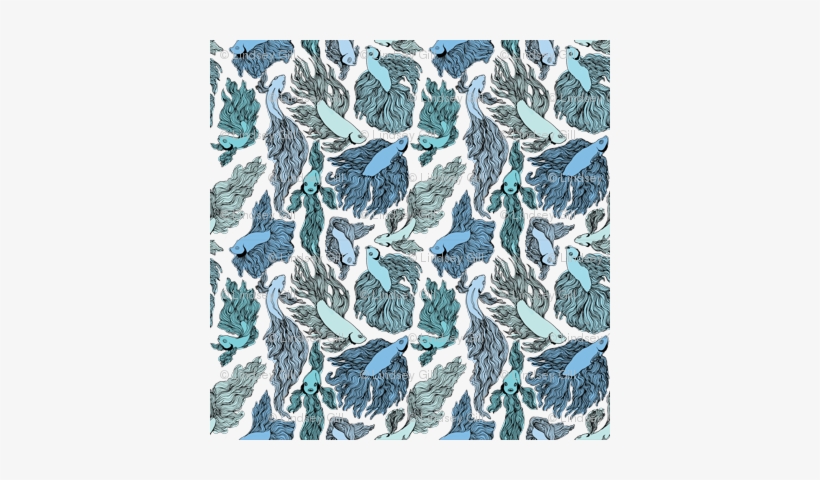 Blue Beta Fish Pattern - Fish Transparent PNG - 400x400 - Free Download ...