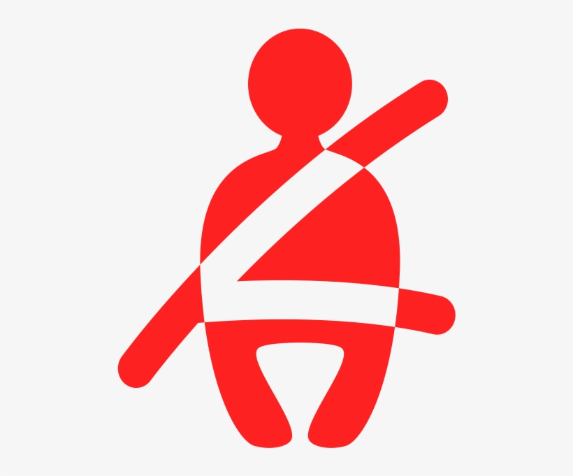 Seatbelt Symbol In Red - Seat Belt Warning Png Transparent PNG ...