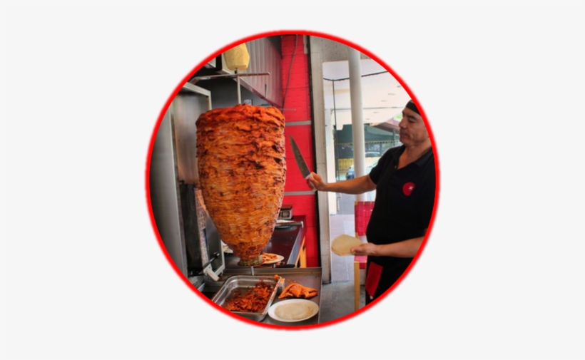 Tacos Al Pastor A Domicilio - Tronco De Tacos Al Pastor Transparent PNG ...
