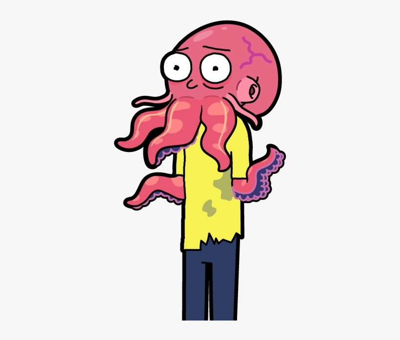 Squid Face Morty Transparent PNG - 371x650 - Free Download on NicePNG