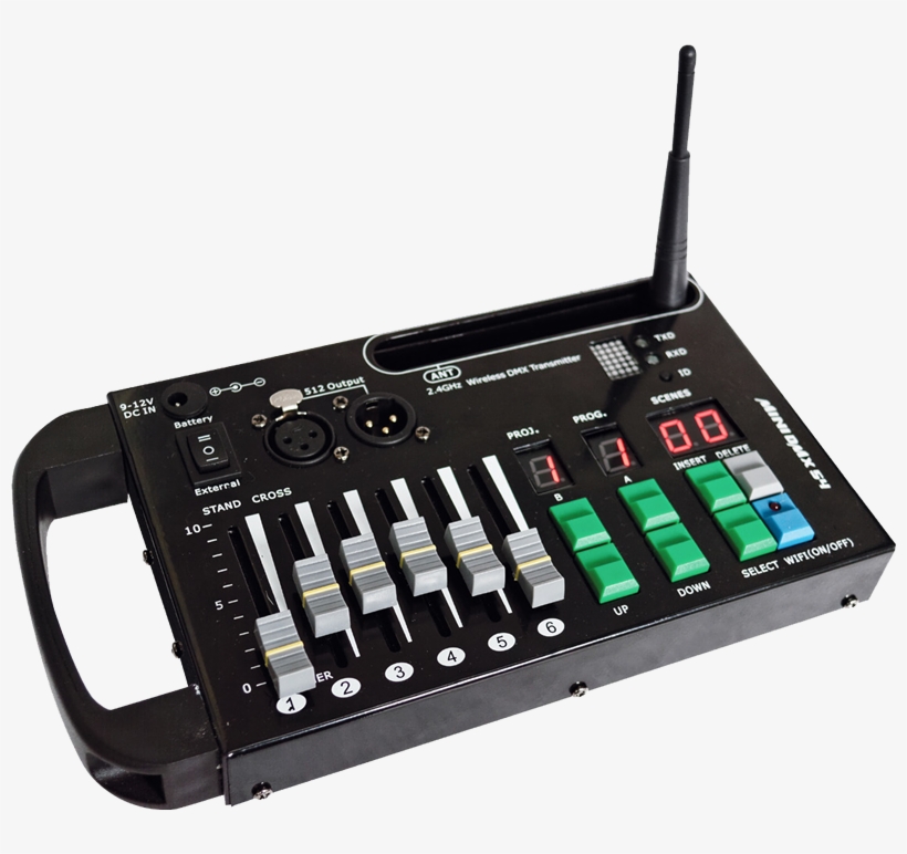 Wireless-dmx Controler 54 Channels 4 Slides - Afx W-dmx54 Wireless 54 ...