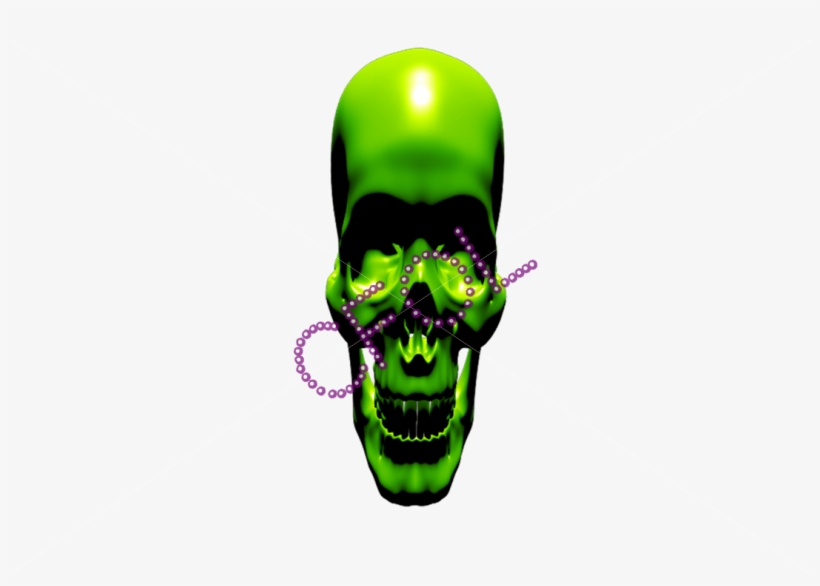 Singing Green Skull - Skull Transparent PNG - 1080x720 - Free Download ...