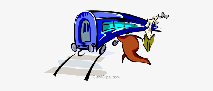 Catching The Train Royalty Free Vector Clip Art Illustration - Train ...