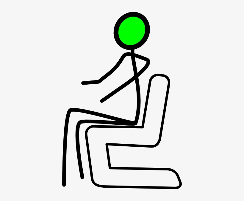 Sit Green - Stick Figure Sitting Down Transparent PNG - 402x597 - Free ...