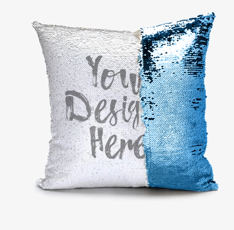 Reversible Sequin Mermaid Pillow Case - Pillow Transparent PNG ...