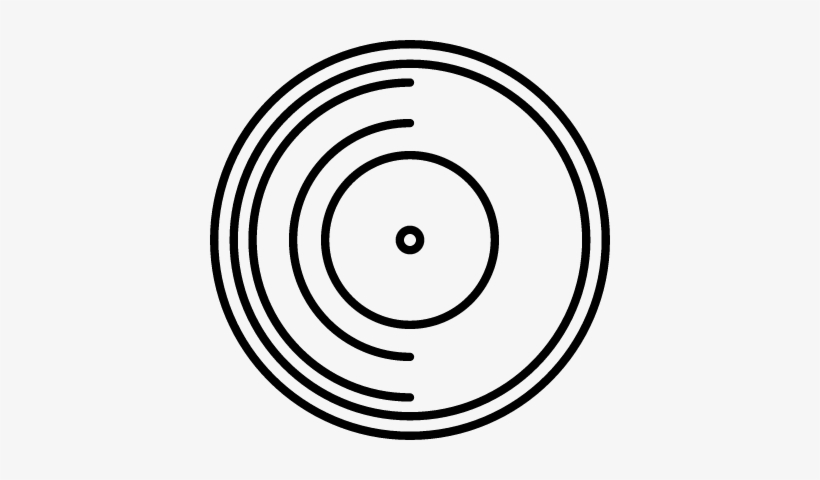 Vinyl Record Vector - Outline Of A Record Transparent PNG - 400x400 ...