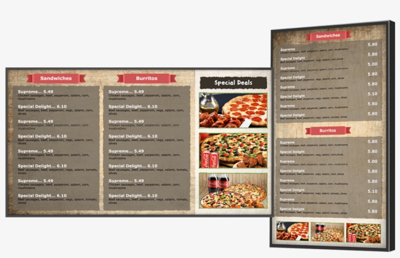 Digital Menu Board Transparent PNG - 1024x612 - Free Download on NicePNG
