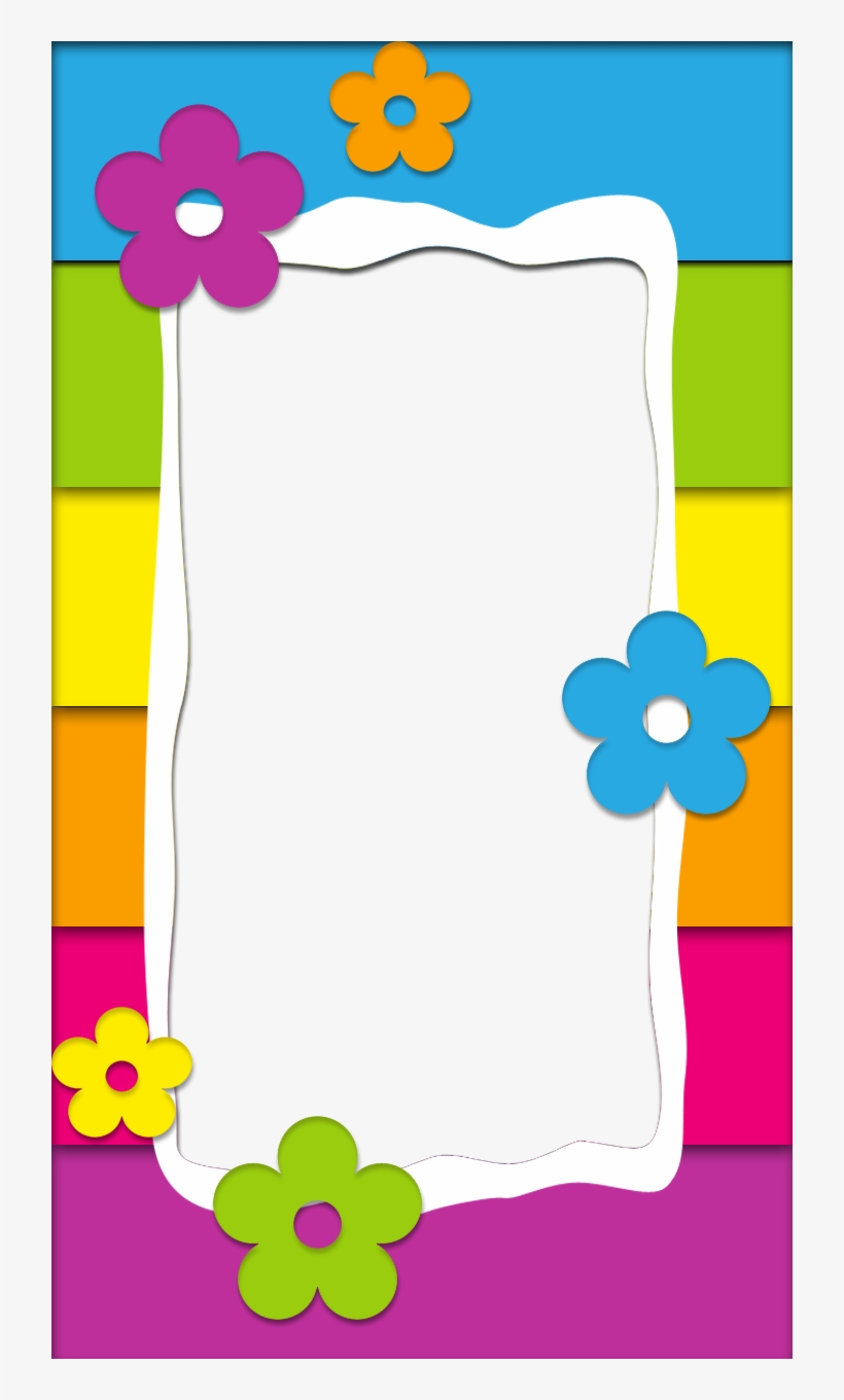 Pretty Multicolour Flower Frame - Flower Transparent PNG - 720x1280 ...