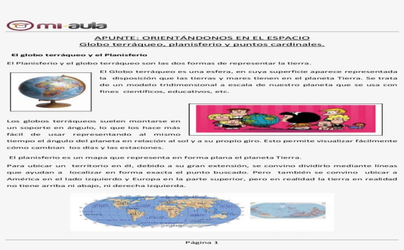 Apunte 1 Globo Terraqueo Planisferio Puntos Cardinales - Parallel ...