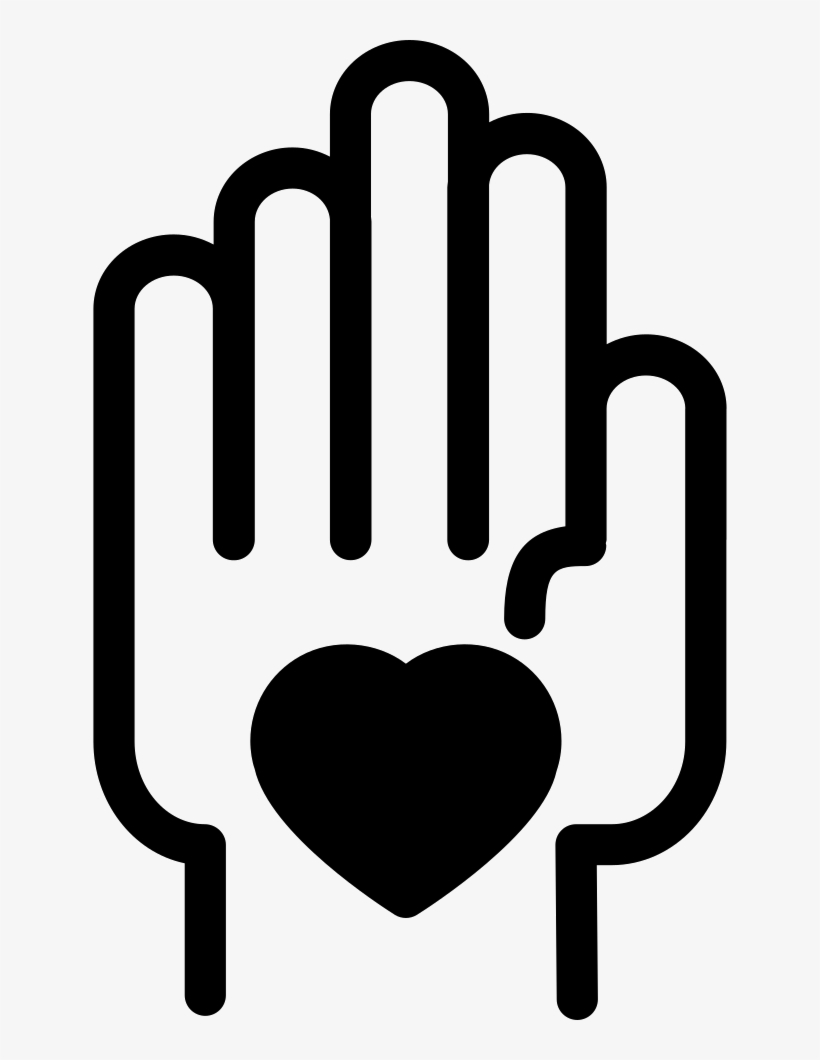 Hand With A Heart Comments - Hand Touch Icon Png Transparent PNG ...