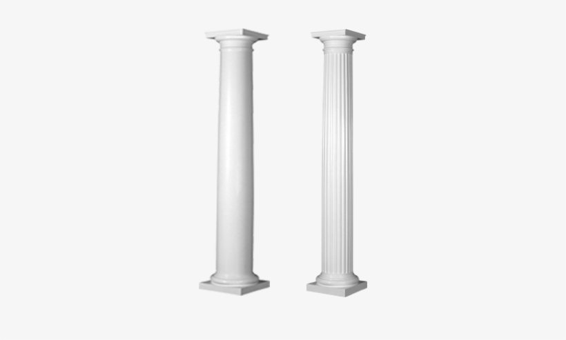 Round Paint Grade Architectural Wood Columns - Column Transparent PNG ...