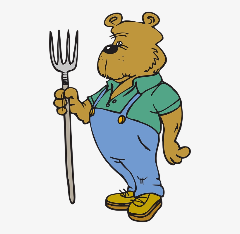 Farm Clipart Clothes - Cartoon Bear In Clothes Transparent PNG ...