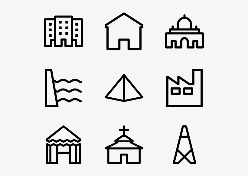 Poi Buildings Outline - Theater Icons Transparent PNG - 600x564 - Free ...