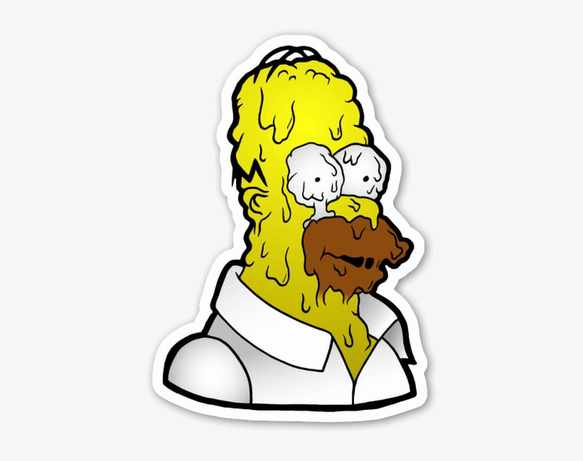 Melty Homer Simpson Sticker - Los Simpson Stickers Png Transparent PNG ...