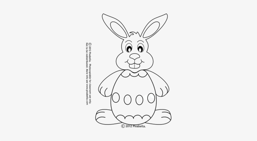 Easter Bunny Rabbit Outline - Coloring Book Transparent PNG - 324x420 ...