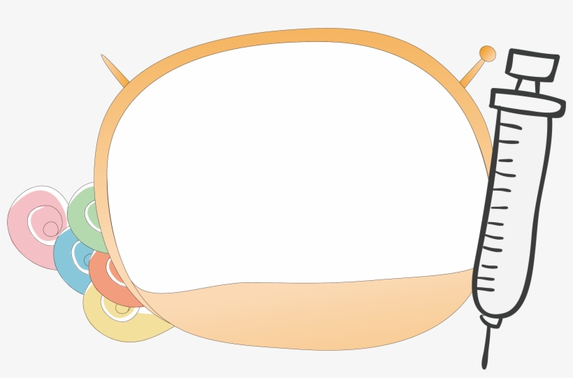 Syringe Clipart Border - Nursing Transparent PNG - 2874x1757 - Free ...