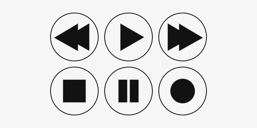 Icon Set Player - Play Pause Stop Icon Transparent PNG - 500x328 - Free ...
