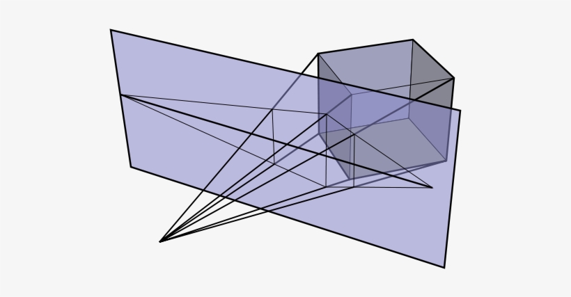 A Illustration Showing The Projection Of A Cube Onto - Graphical ...