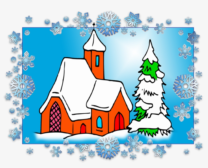 Christmas Scenario Frame - Jul Kirke Transparent PNG - 946x720 - Free ...